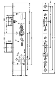 241985 Schuco Lock – Complete Aluminium Spares