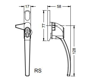 247772 Schuco handle – Complete Aluminium Spares