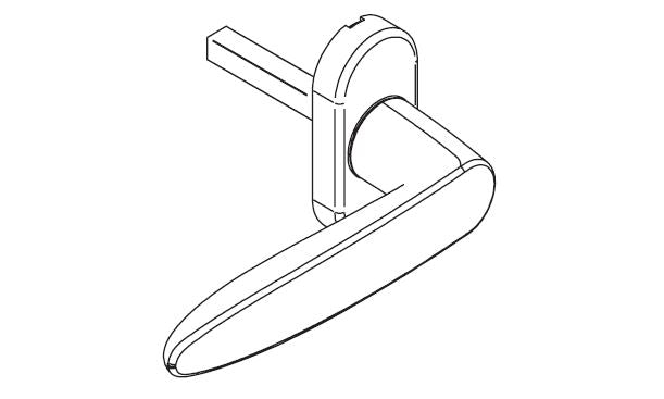 T960023 Technal Handle – Complete Aluminium Spares